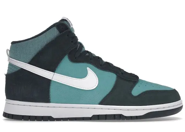 Nike Dunk High Retro Se Athletic Club - Pro Green/white/washed Teal