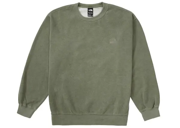 Supreme The North Face Pigment Printed Crewneck Sweatshirt - Olive