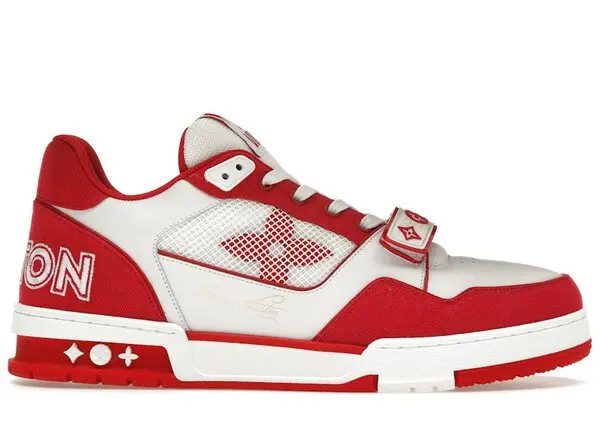 LOUIS VUITTON Trainer Monogram Denim - Red/white