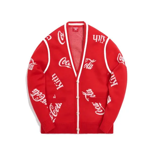 Kith X Cocacola X Mitchell & Ness Coke Logo Cardigan