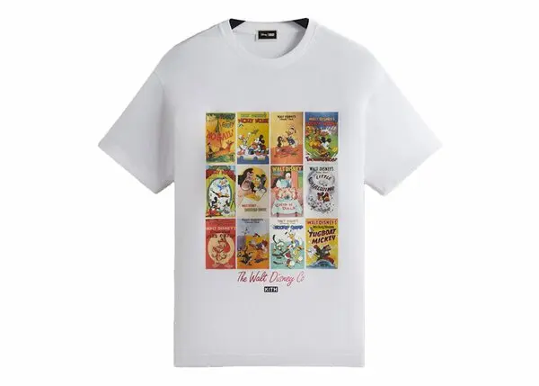 Kith X Disney Mickey & Friends Poster Vintage Tee Shirt - White