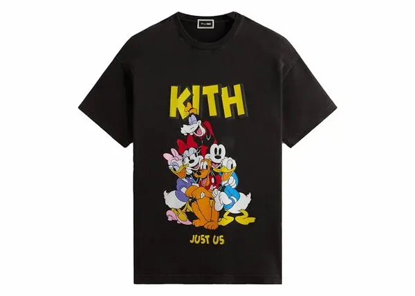 Kith X Disney Mickey & Friends Best Friends Vintage Tee Shirt - Black