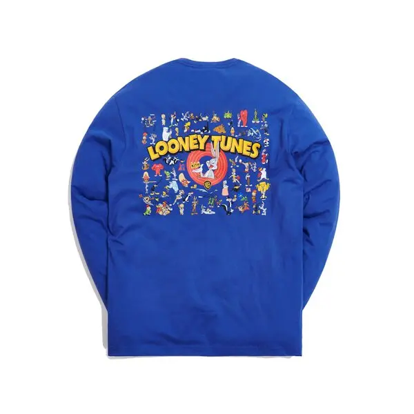 Kith X Looney Tunes That's All Folks Long Sleeve Tee Shirt - Blue
