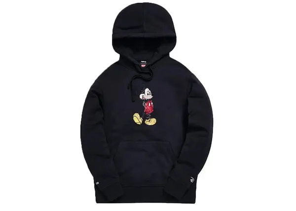 Kith X Disney 90s Classic Mickey Crystal Hoodie - Black
