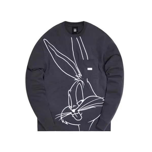 Kith X Looney Tunes Bugs Long Sleeve Pocket Quinn Tee Shirt - Shark