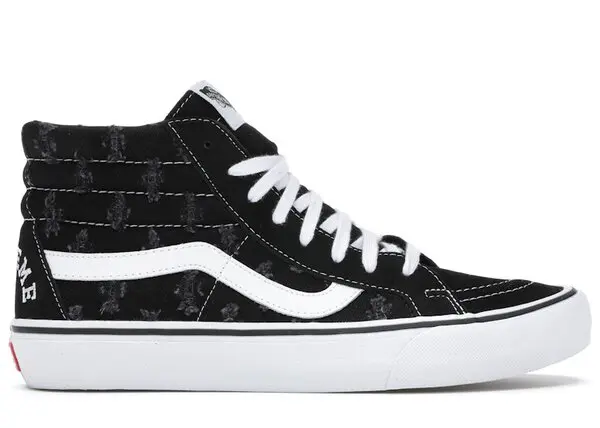 VANS Sk8-hi Supreme Hole Punch Denim Sneakers - Black/white