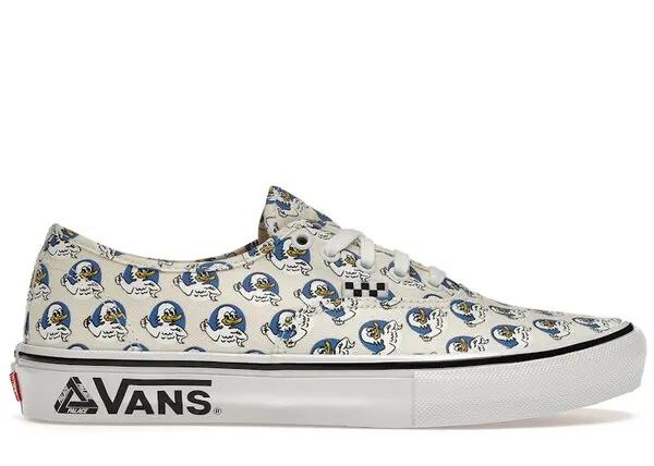 VANS Skate Authentic Palace Jeremy The Duck Classic Sneakers - Classic White/royal