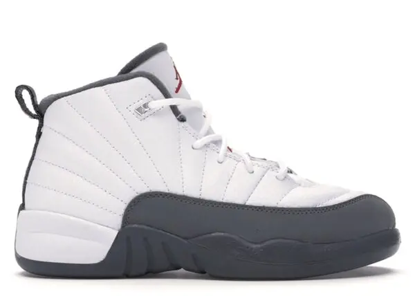 JORDAN 12 Retro Sneakers - White/dark Grey/gym Red