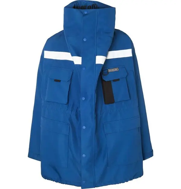 Balenciaga Oversized Printed Canvas Jacket