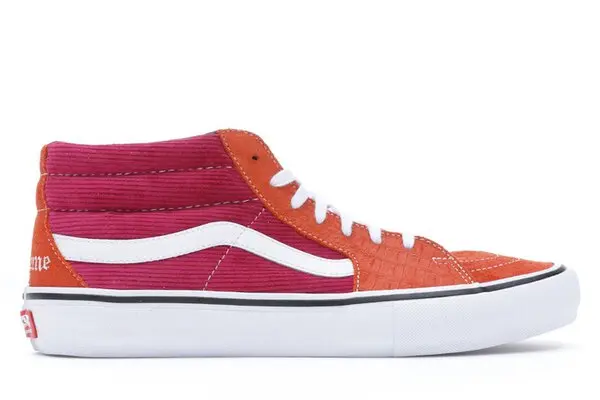 VANS Sk8-mid Supreme Croc Corduroyin - Orange/fuchsia