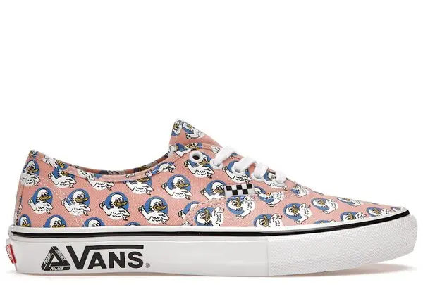 VANS Skate Authentic Palace Jeremy The Duck Sneakers - Salmon/white/royal