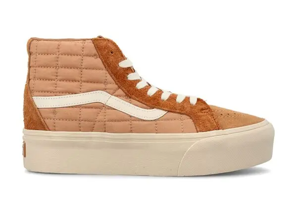 VANS Vault Sk8-hi Reissue Platform Lx Joe Freshgoods Chocolate Valley Resort Sneakers - Camel