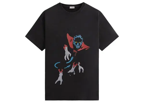 Kith X Marvel Xmen Nightcrawler Vintage Tee Shirt - Black Ph