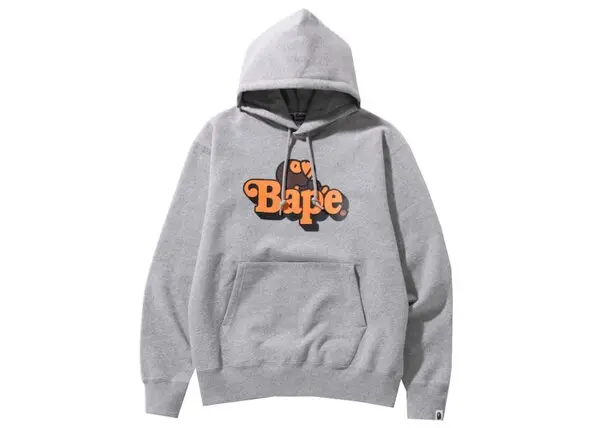 BAPE Milo On Relaxed Fit Pullover Hoodie - Gray