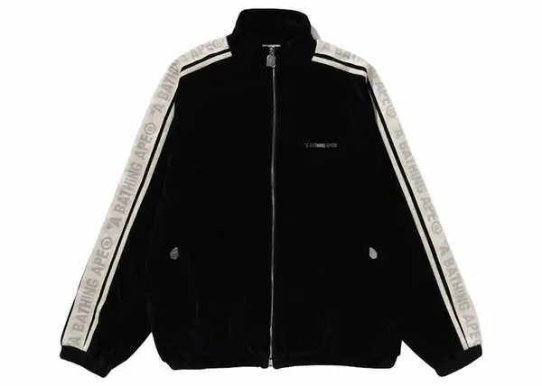 BAPE Metal Logo Pin Track Jacket - Black