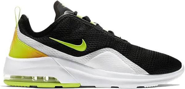 Nike Air Max Motion 2 Sneakers - Black White Total Orange Volt
