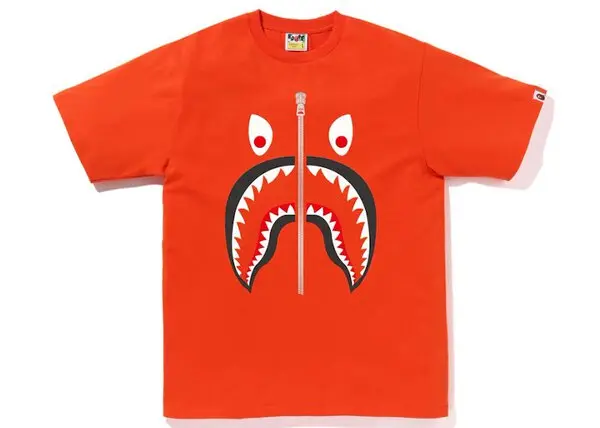 BAPE Mad Shark Tee Shirt - Orange