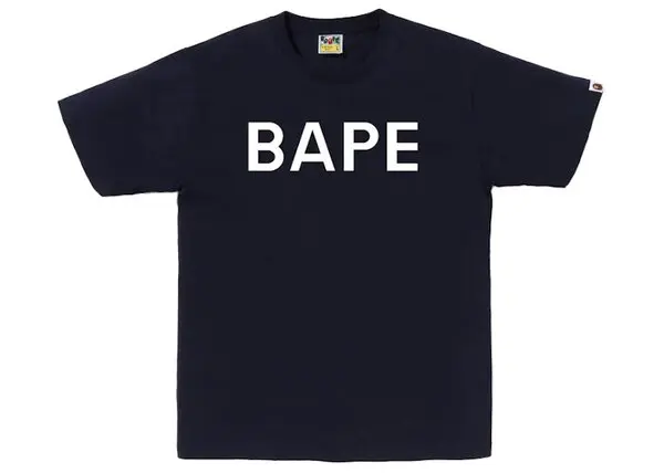 BAPE Logo Tee Shirt - Navy Blue