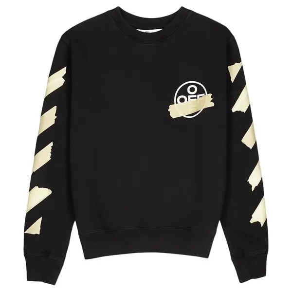 Off-White Tape Diag Arrows Sweatshirt - Black/beige