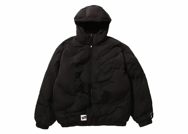 BAPE Mega Abc Camo Detachable Hoodie Puffer Down Jacket - Black