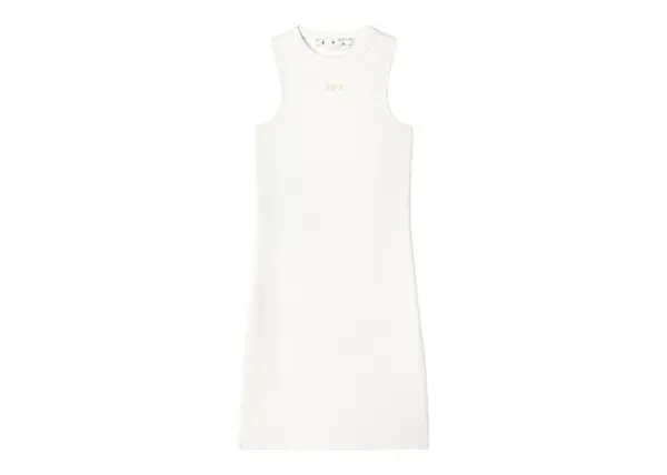 Off-White Logo Print Minidress - Off/white