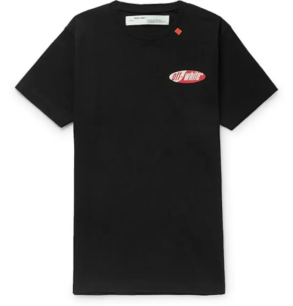 Off-White Off Off Slim Fit Split Logo Print T-shirt