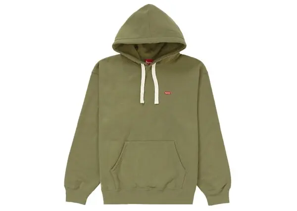 Supreme Hooded Sweatshirt With Drawcord - Light Olive