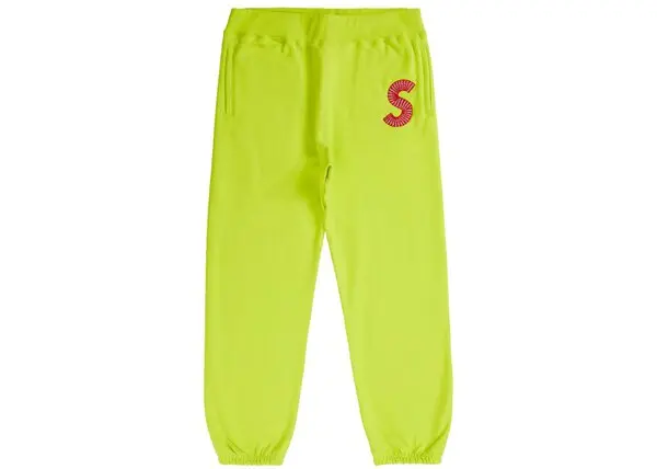 Supreme S Logo Sweatpant - Acid Green