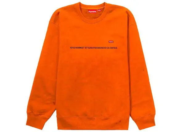 Supreme Small Box Crewneck Sweatshirt - Orange