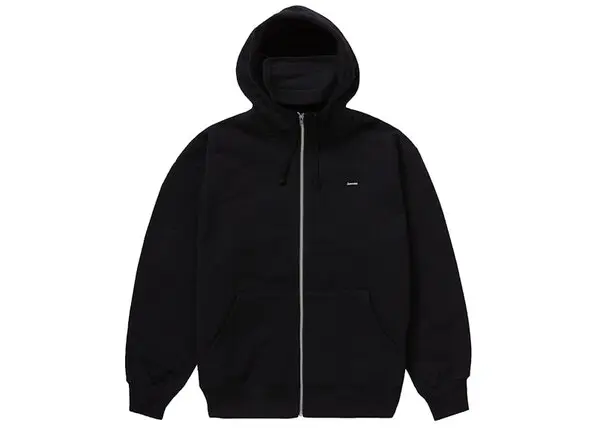 Supreme Small Box Facemask Zip Up Hooded Sweatshirt - Black