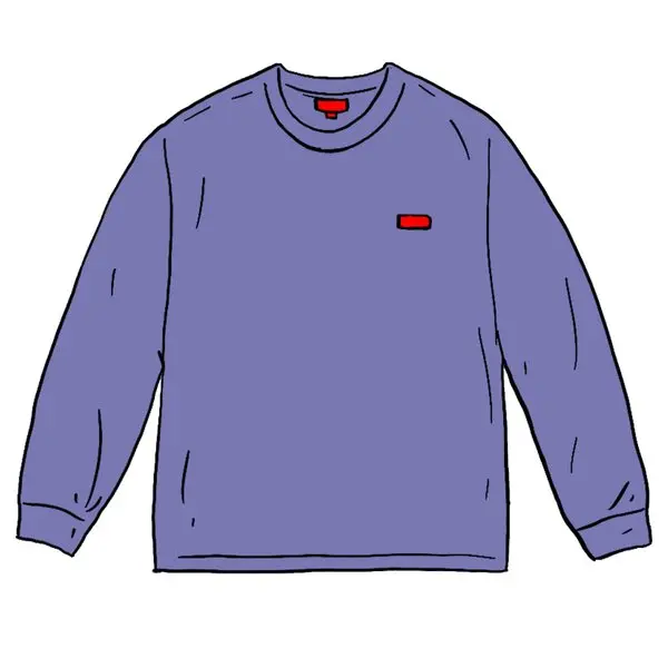 Supreme Small Box Long Sleeve Tee Shirt - Dusty Purple