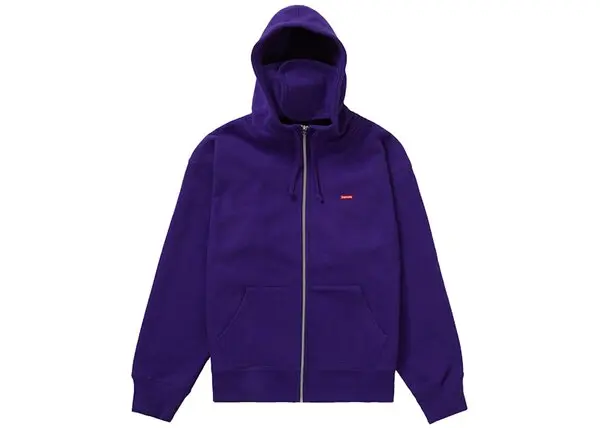Supreme Small Box Facemask Zip Up Hooded Sweatshirt - Purple
