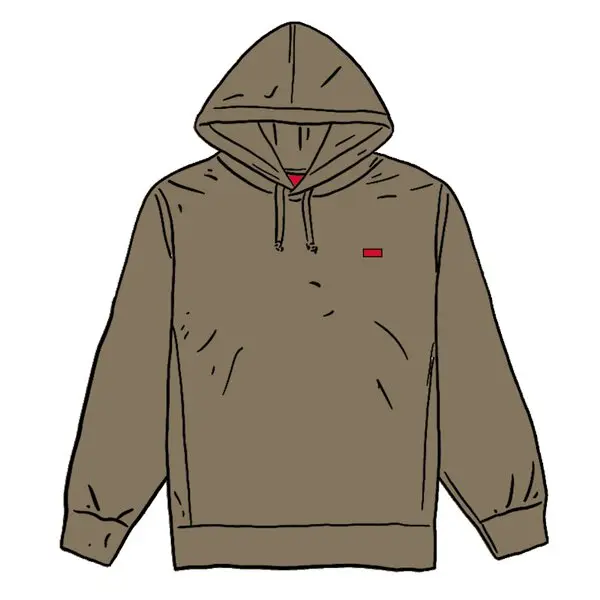 Supreme Small Box Hooded Sweatshirt - Light Olive
