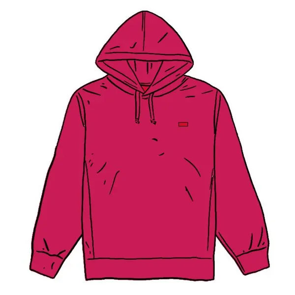 Supreme Small Box Hooded Sweatshirt - Fuchsia