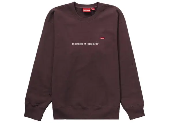 Supreme Small Box Crewneck Sweatshirt - Dark Brown