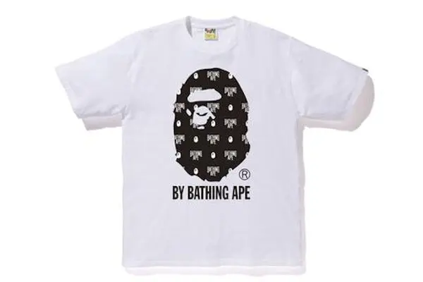 BAPE Monogram Bathing Tee Shirt - White/black