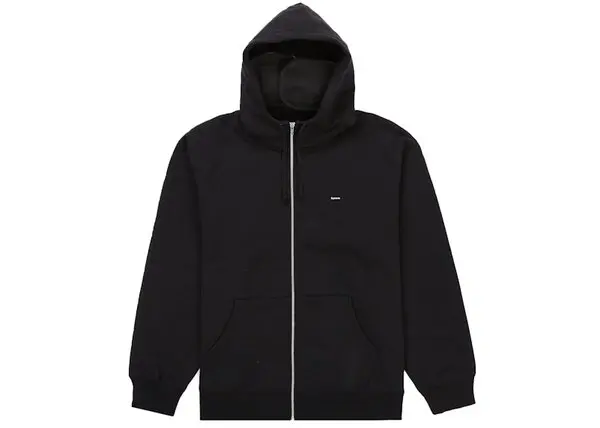 Supreme Small Box Facemask Zip Up Hooded Sweatshirt - Black
