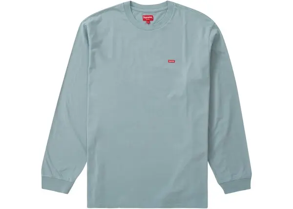 Supreme Small Box Long Sleeve Tee Shirt - Light Slate