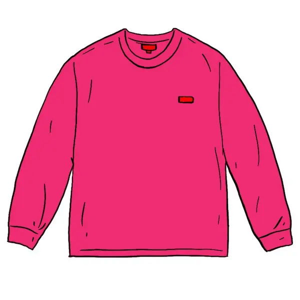 Supreme Small Box Long Sleeve Tee Shirt - Fuchsia