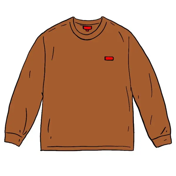 Supreme Small Box Long Sleeve Tee Shirt - Rust