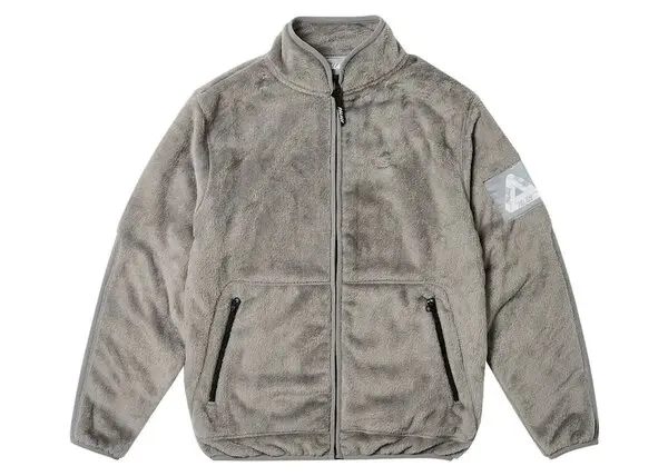 PALACE Tech Fleece Funnel Jacket - Light Grey