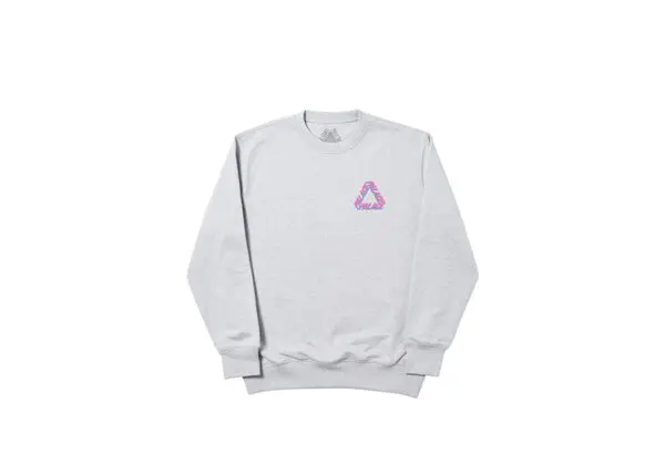 PALACE Split P3 Crew - Grey Marl