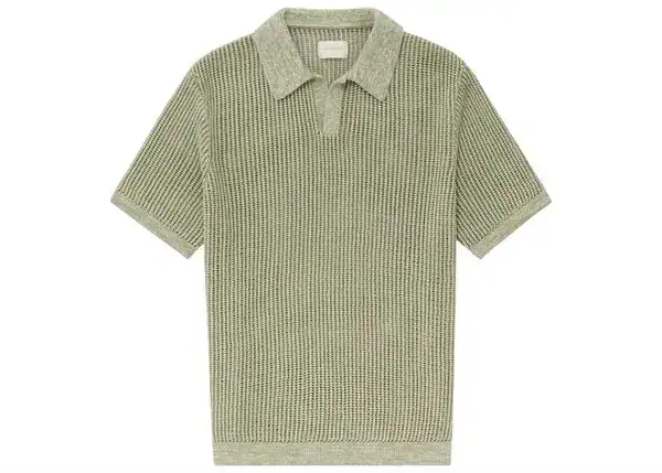Aimé Leon Dore Mesh Knit Polo Shirt - Green | Editorialist