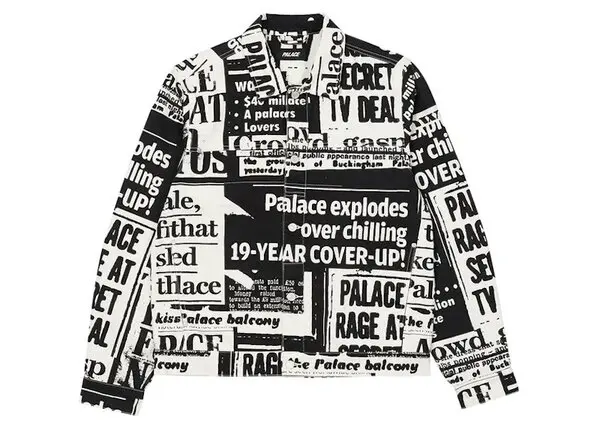 PALACE Tabloid Denim Jacket - Black
