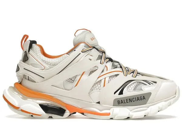 Balenciaga Trackin Sneakers - White/orange