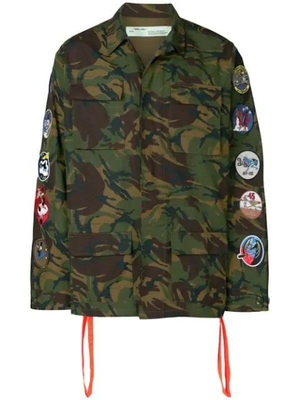 Off-White Camouflage Jacket - Green
