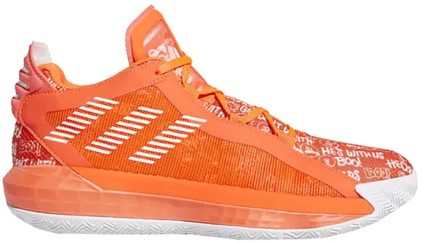 Adidas Dame 6 Sneakers - Solar Red/cloud White