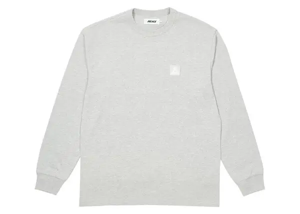 PALACE Square Patch Longsleeve - Grey Marl