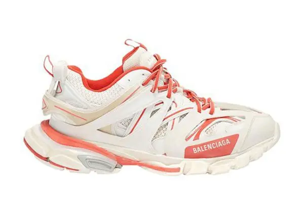 Balenciaga Trackin Sneakers - White/red