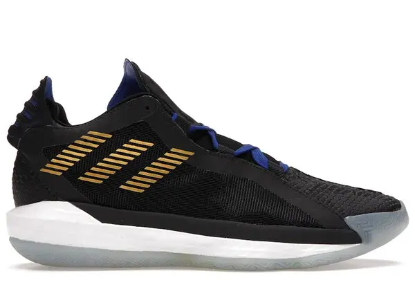 Adidas Dame 6 Stone Cold Steve Austin Sneakers - Core Black/gold Metallic/team Royal Blue